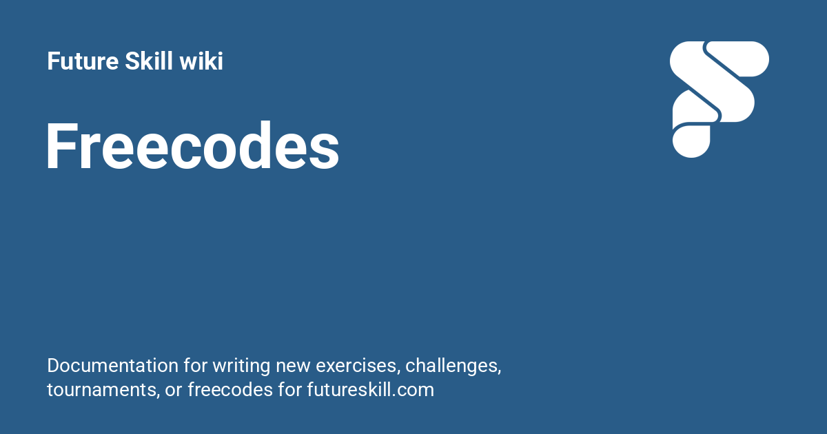 Freecodes - Future Skill wiki